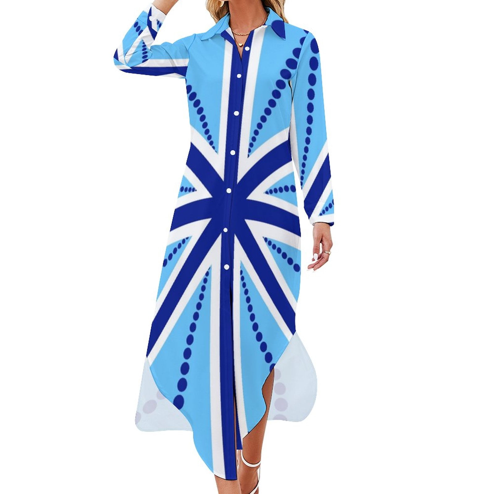2025 Polka Dots And Stripes Casual Dress Christmas Print Street Fashion ...