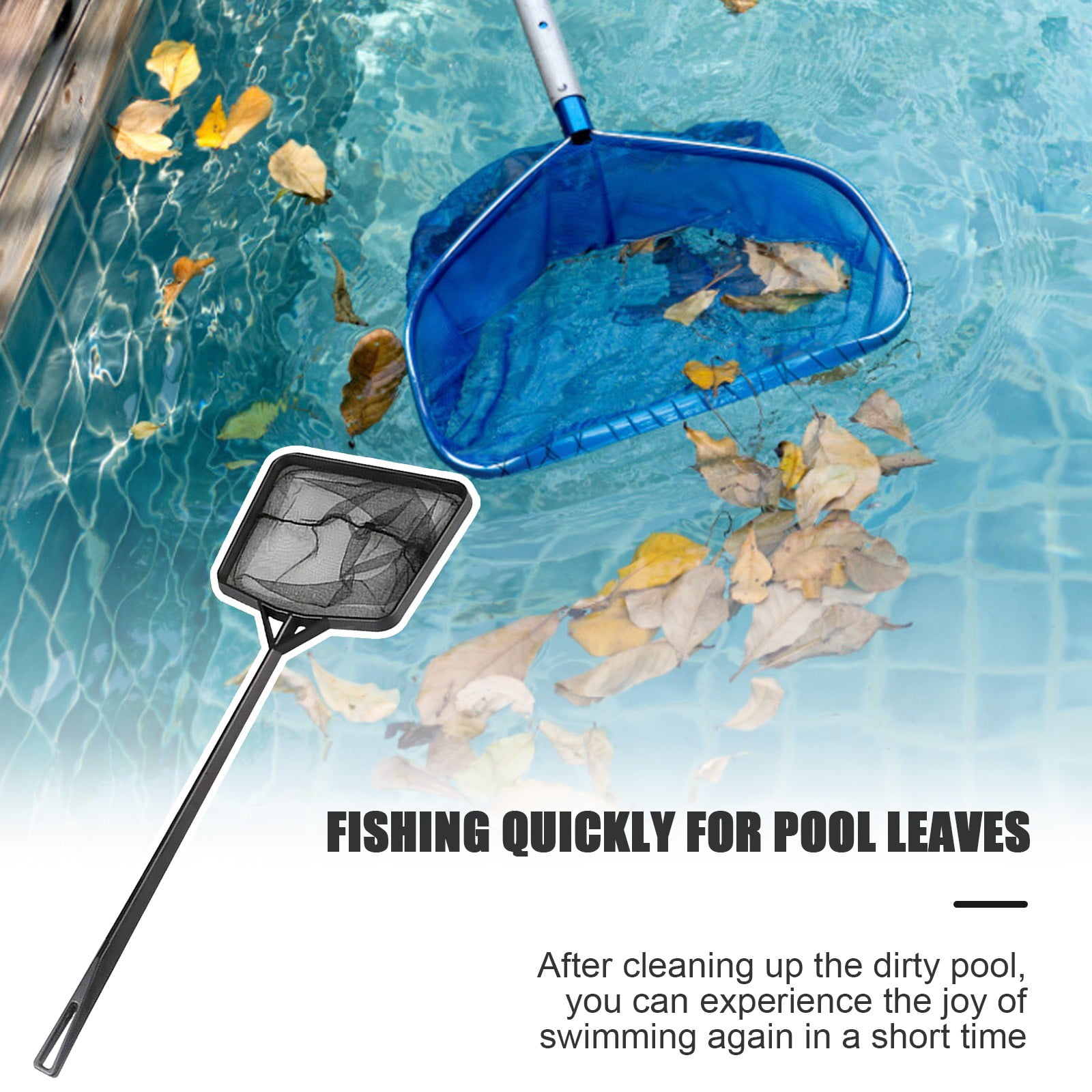 2025 Pool Skimmer Net - 27CM Fine Mesh Leaf Rake with Durable Handle ...