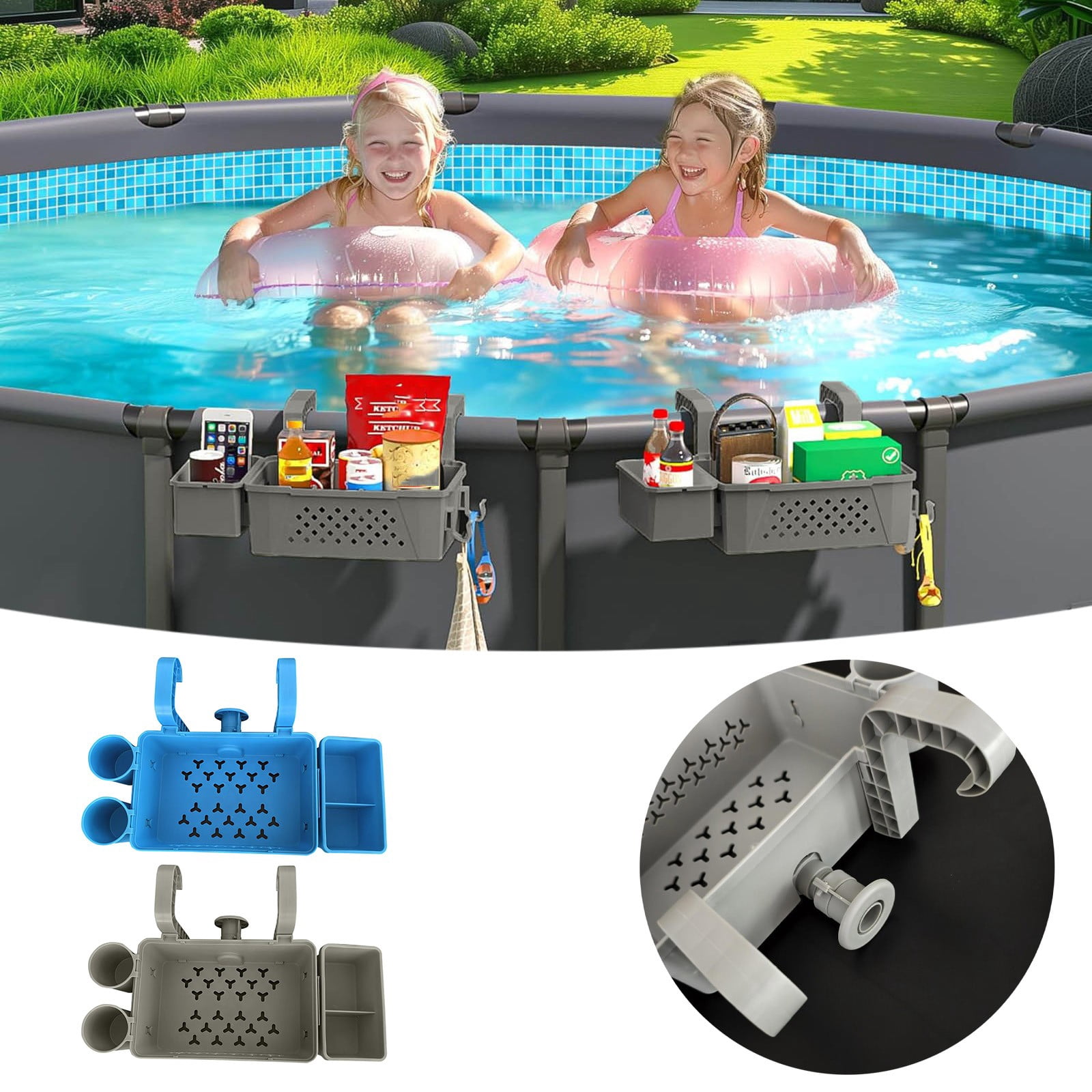 2025 Poolside Storage Basket Outdoor Above Ground Pool Accessories ...