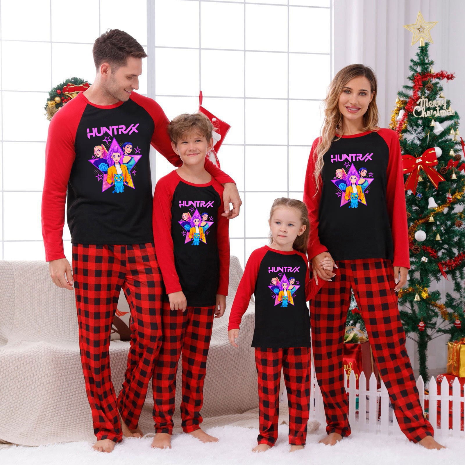 2025 Pop Stars Christmas Family Matching Pajamas Sets, Fun Holiday Pjs ...