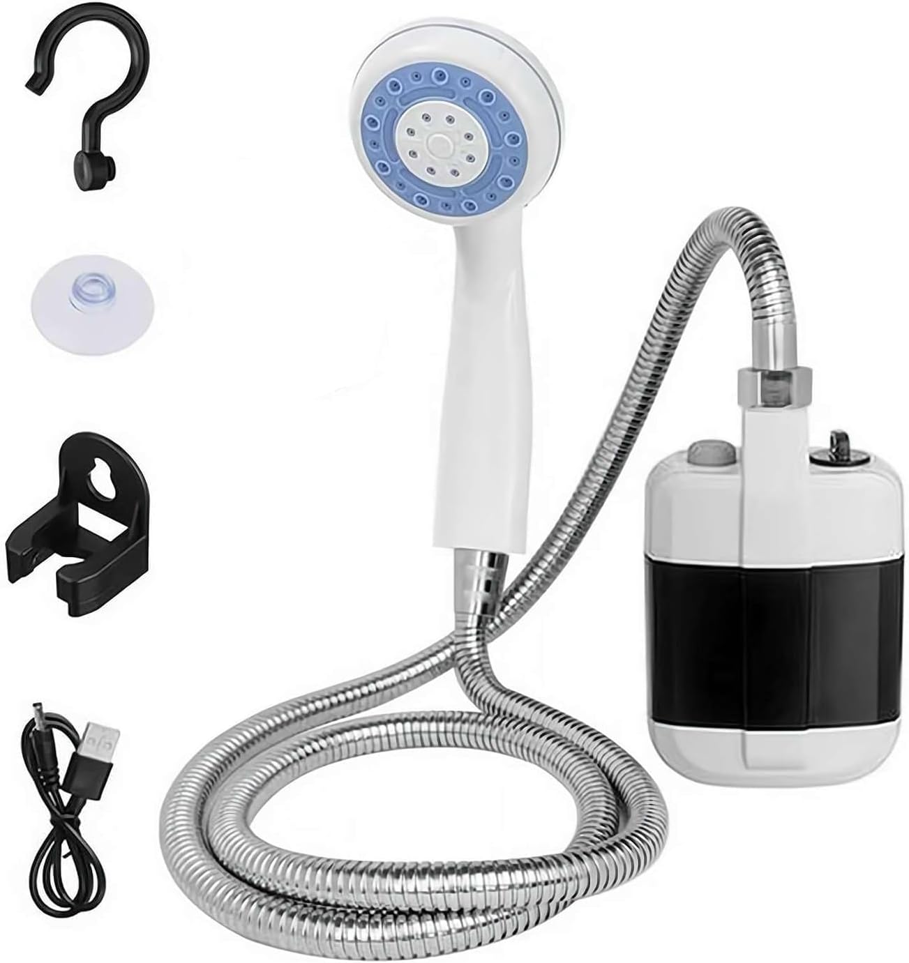 2025 Portable Camping Shower, Upgrade USB Rechargeable Electric Shower ...