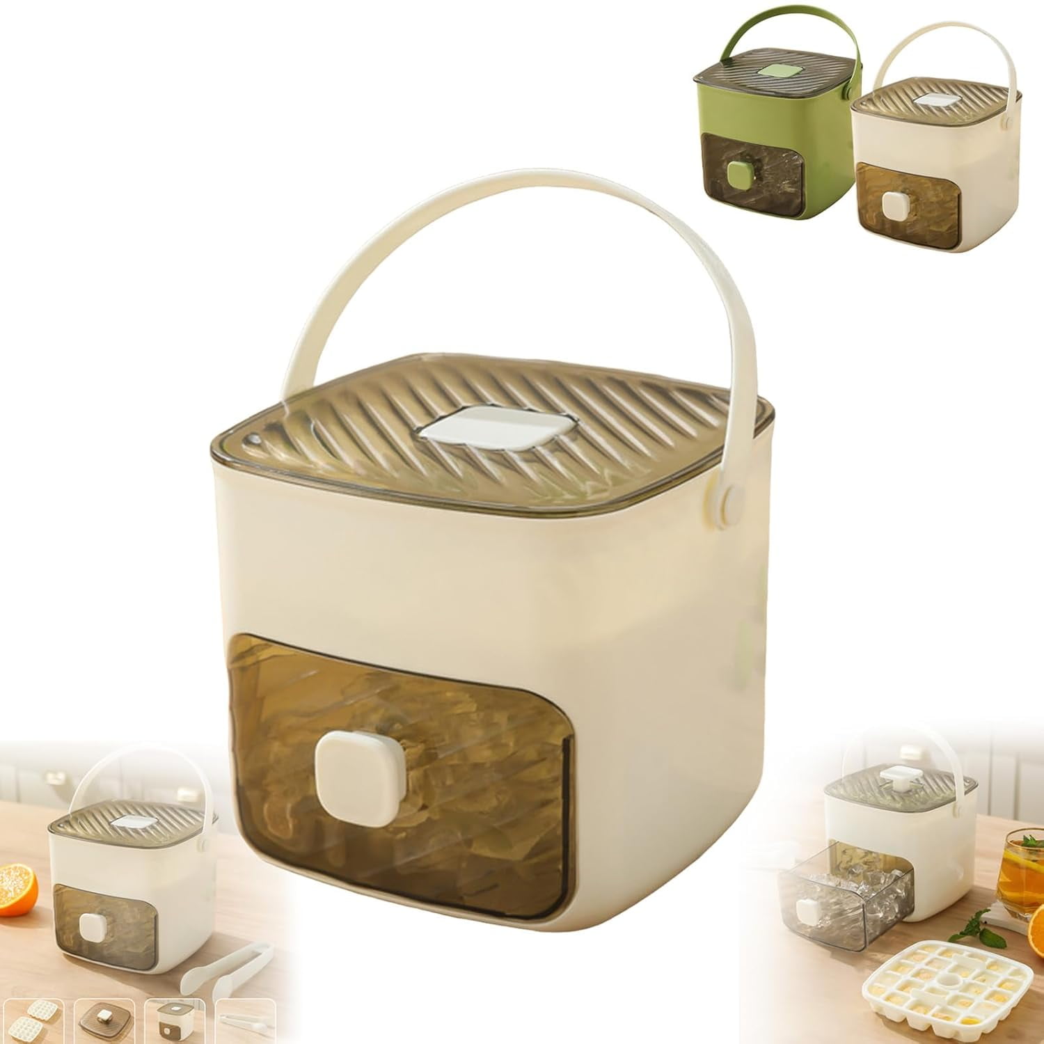 2025 Portable Ice Maker for Freezer with Ice Bin Fast, Compact ...