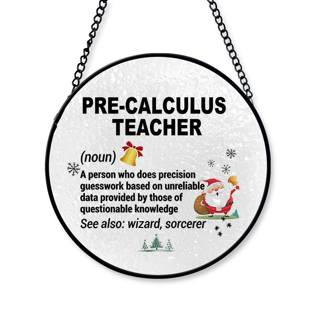 2025 Pre-Calculus Teacher Stained Glass Window Hanging Christmas 2025 ...