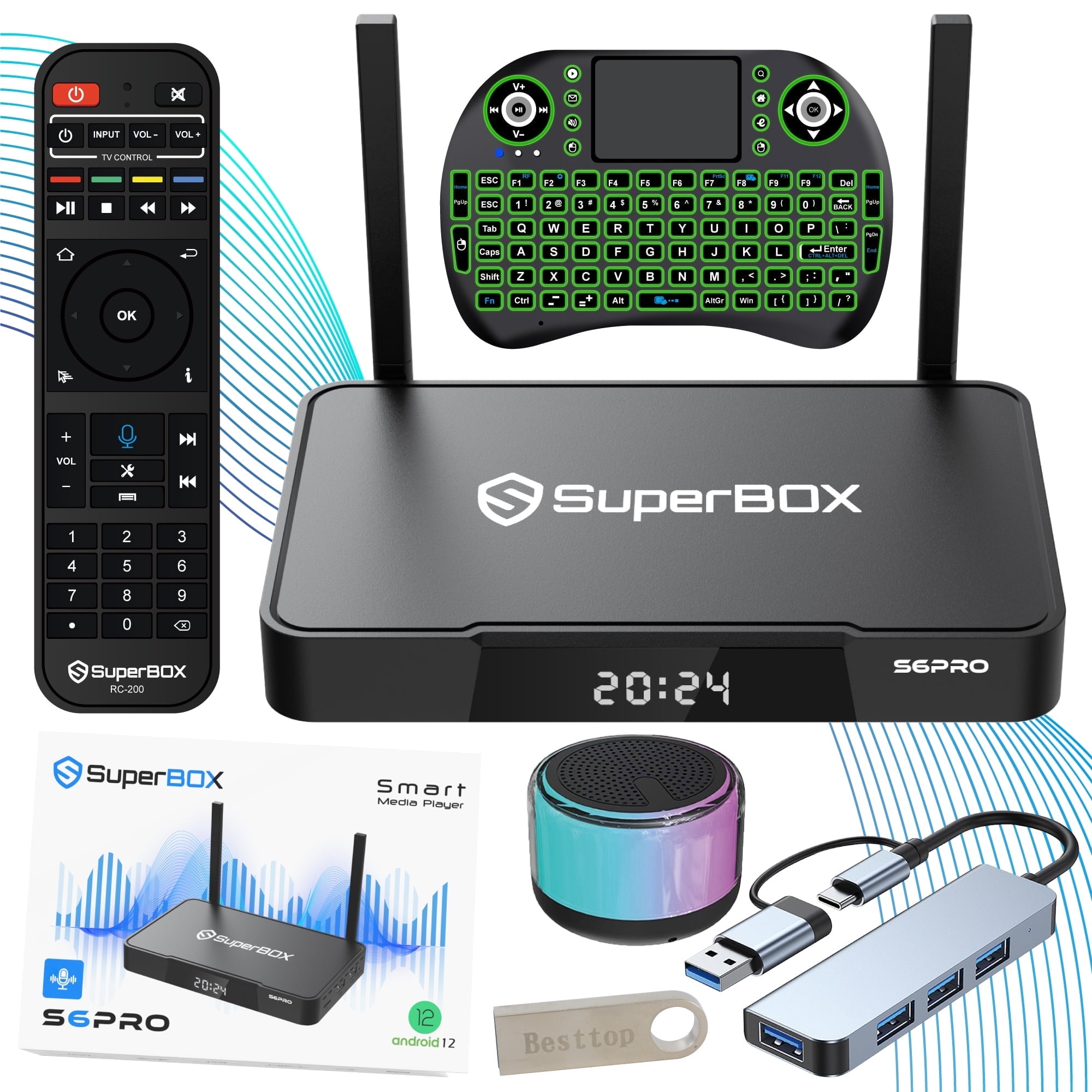 2025 Premium Edition Super Bundle Box S6 Pro with 4G+32G Storage, Stable & Smooth Super S6pro TV ...