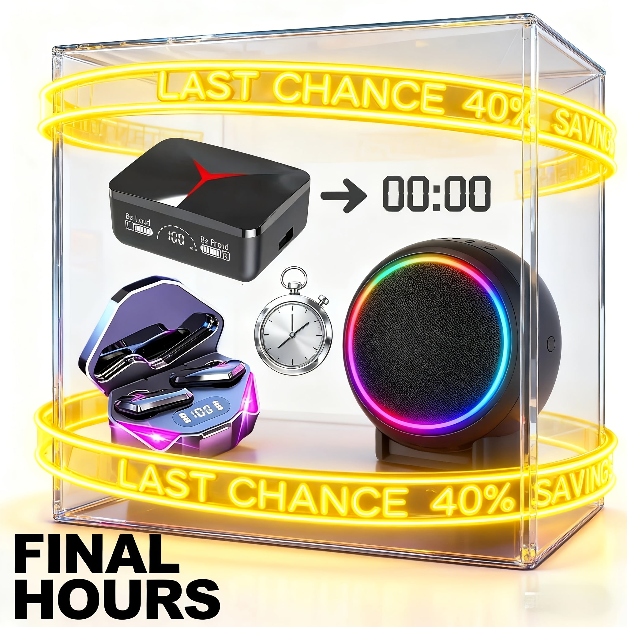 2025 Premium Gift Box Set - Luminous Gaming Earbuds, Smart Watch ...