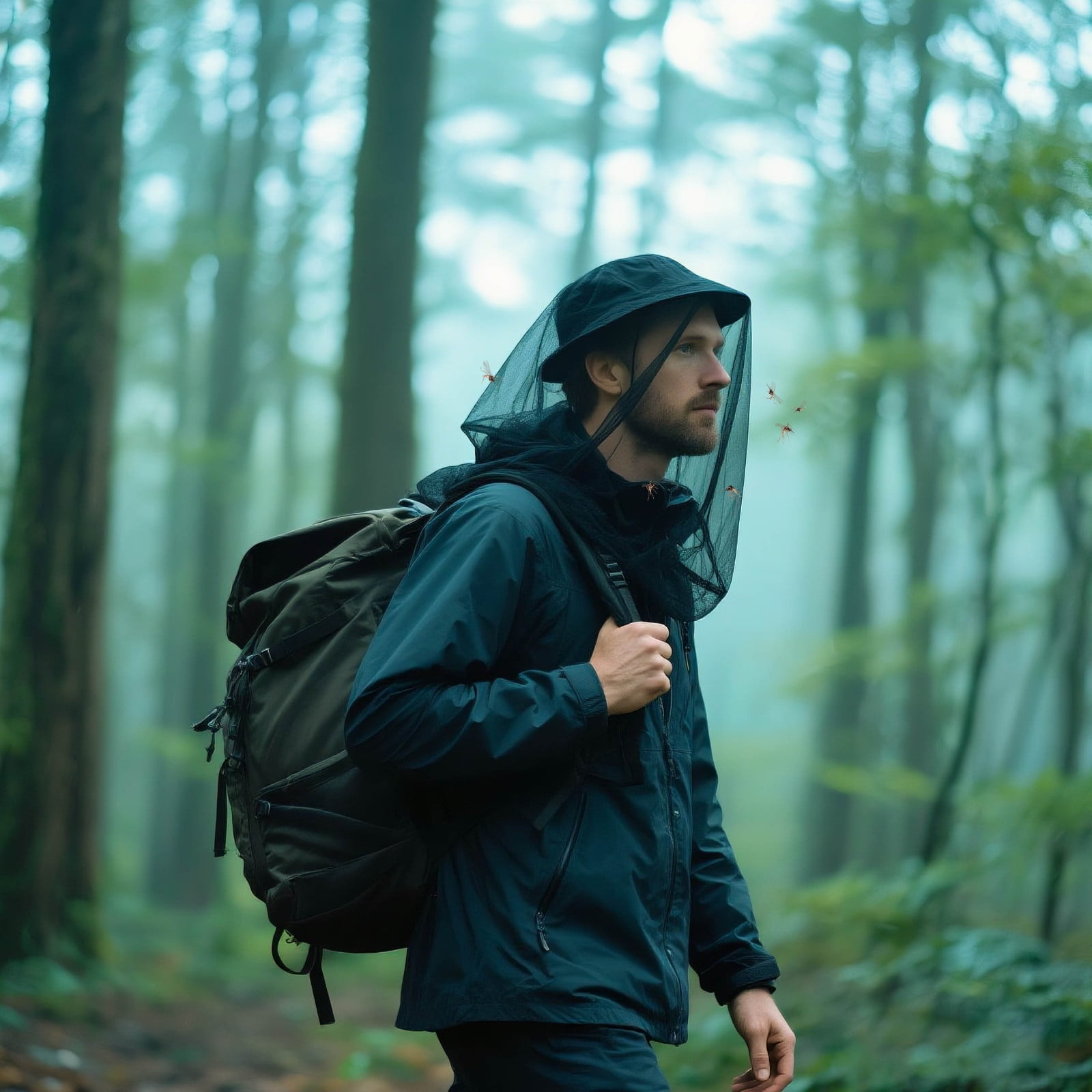 2025 Premium Mosquito Head Net Mesh,1 Pack Head Net for Fly & Bug ...