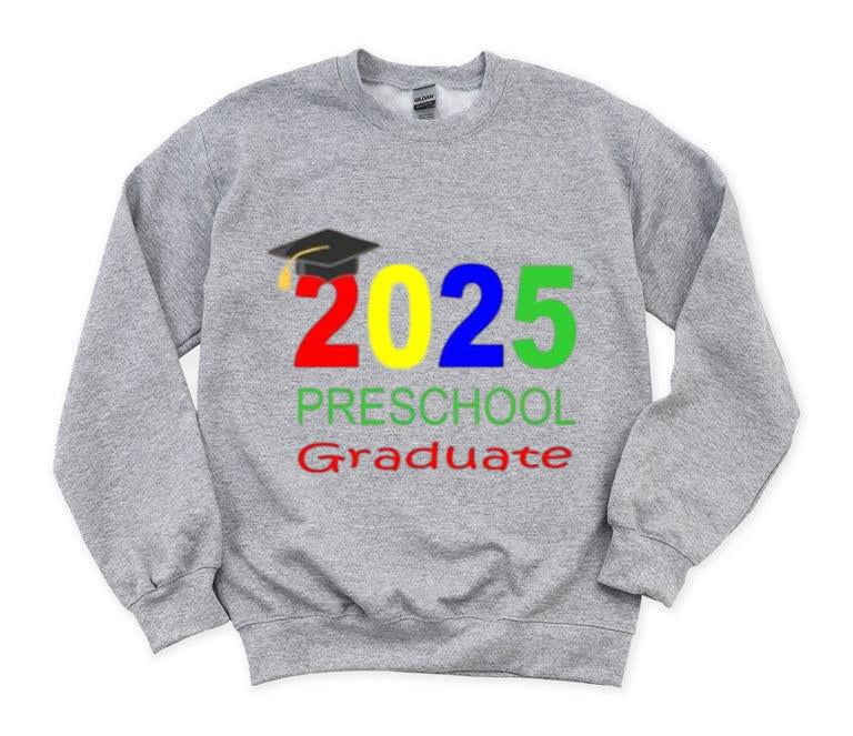 2025 Preschool Graduate Cute Graduation Little School Stars Sweatshirt ...