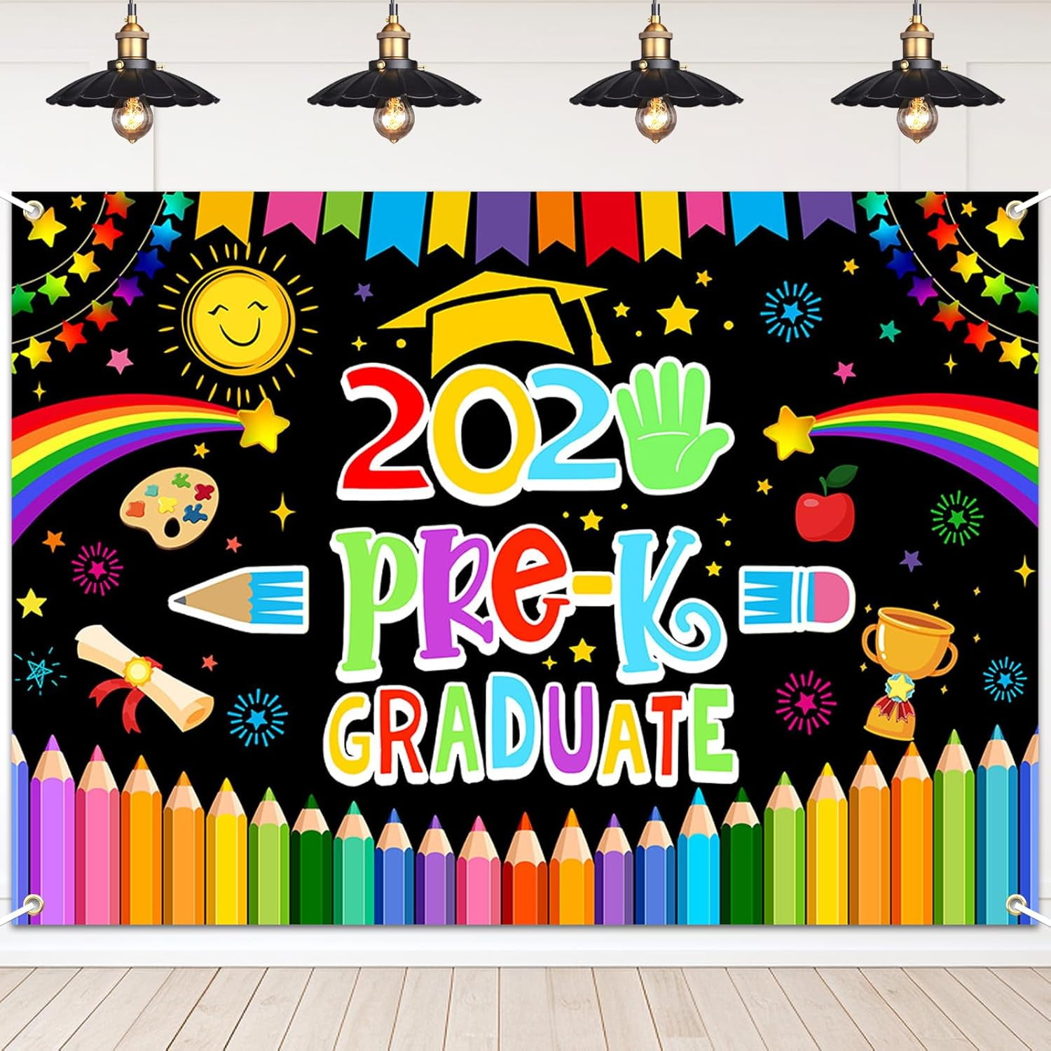 2025 Preschool Graduation Backdrop Pre Kindergarten Congrats Grad Party ...