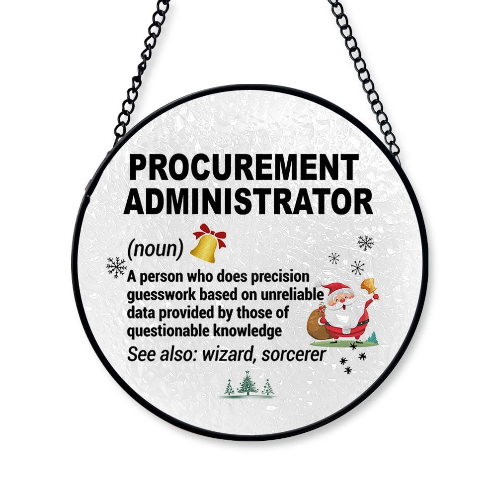 2025 Procurement Administrator Stained Glass Window Hanging Christmas ...