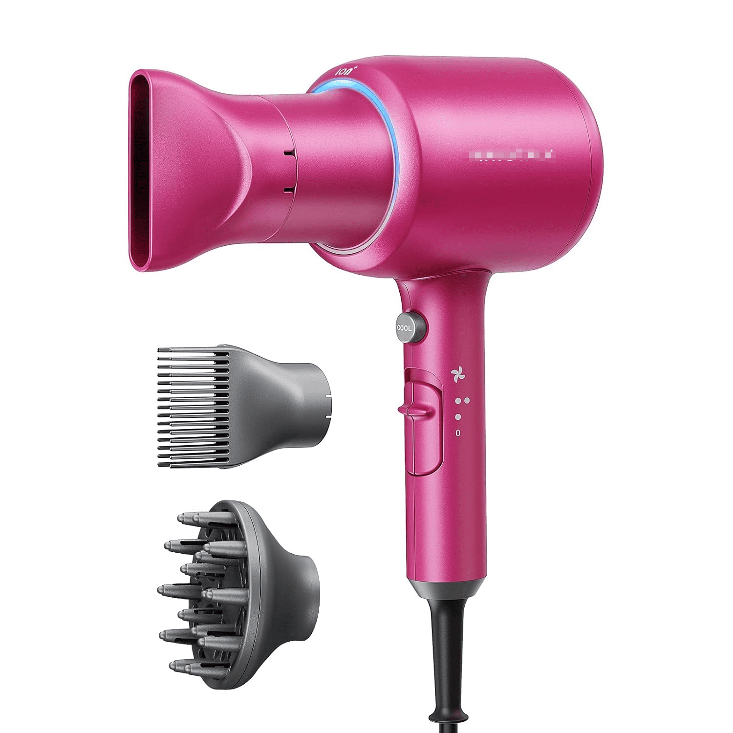 2025 Professional Hair Dryer for Curly Hair - 1875W Ionic Power with 3 Attachments, Lightweight ...