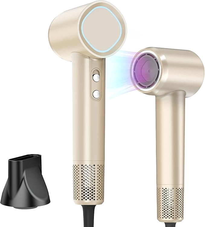 2025 Professional High-Speed Blow Dryer - 3-Temp Thermo Control with ...