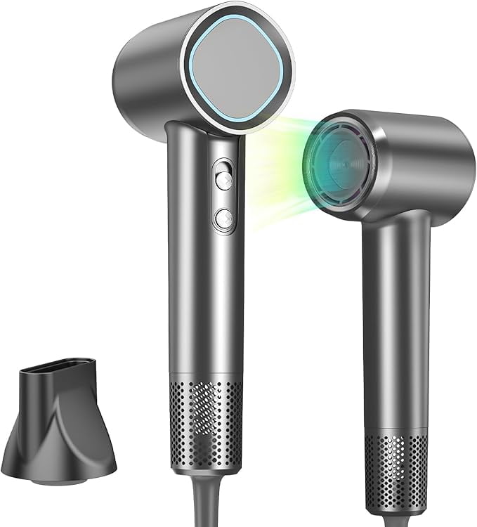 2025 Professional High-Speed Blow Dryer - 3-Temp Thermo Control with ...