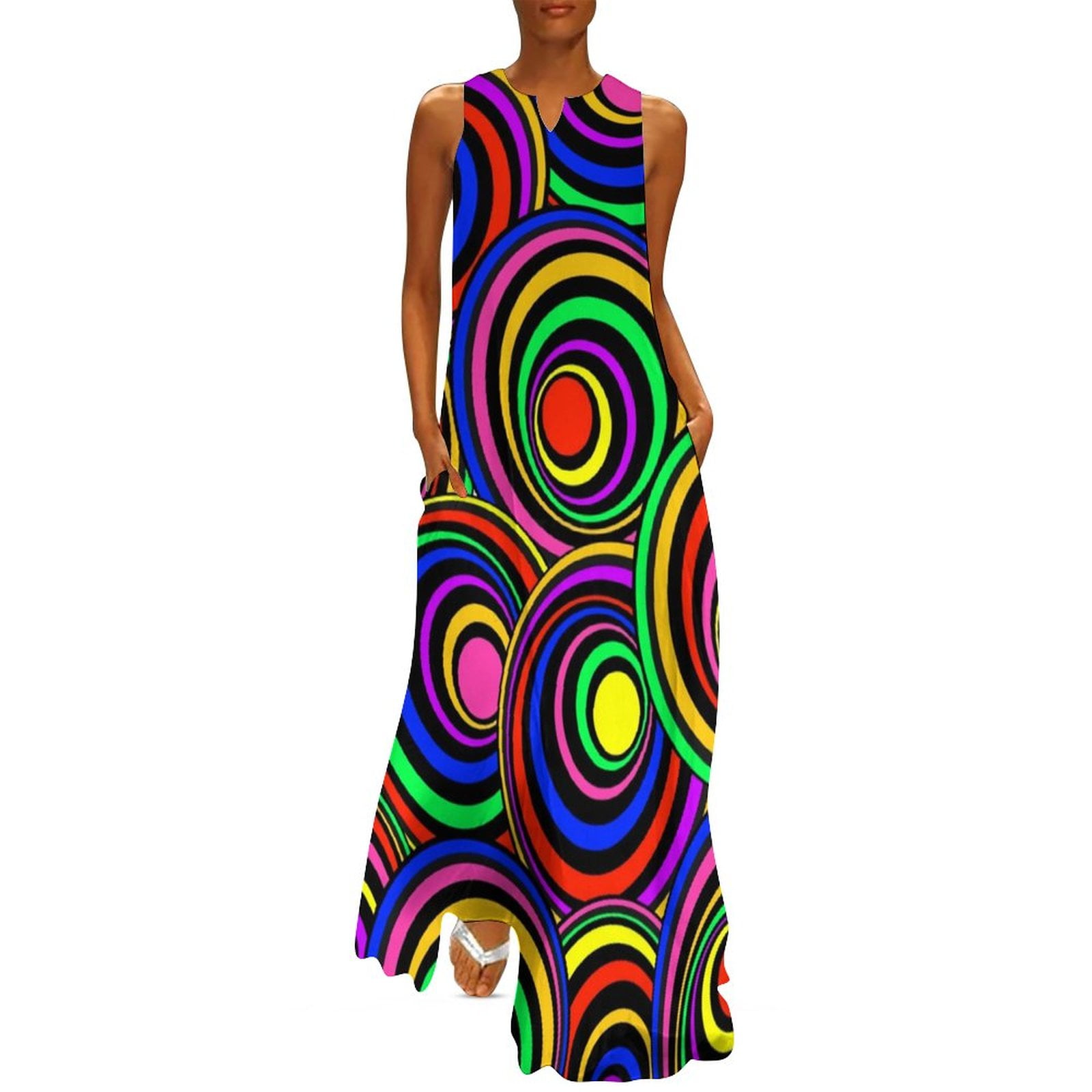 2025 Psychedelic Dress Spring Tie-Dye Pattern Street Wear Casual Long ...