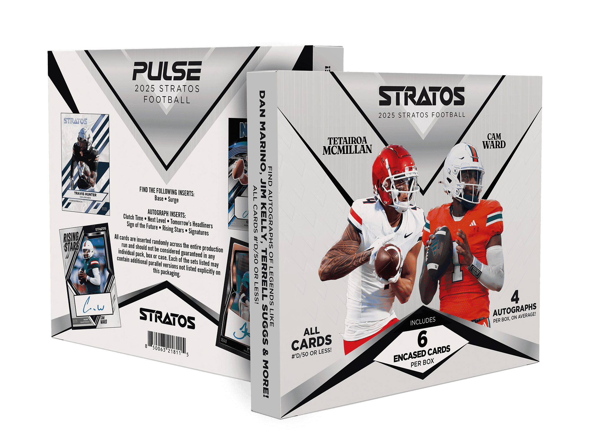 2025 Pulse Stratos Football Hobby Box-4 Autographs Per Box-Cam Ward ...