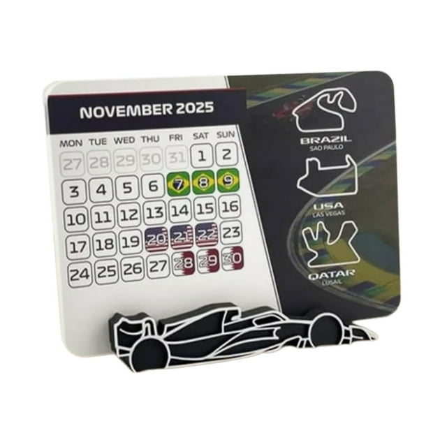 2025 Racing Schedule Calendar with Event Date 2025 Desk Monthly ...