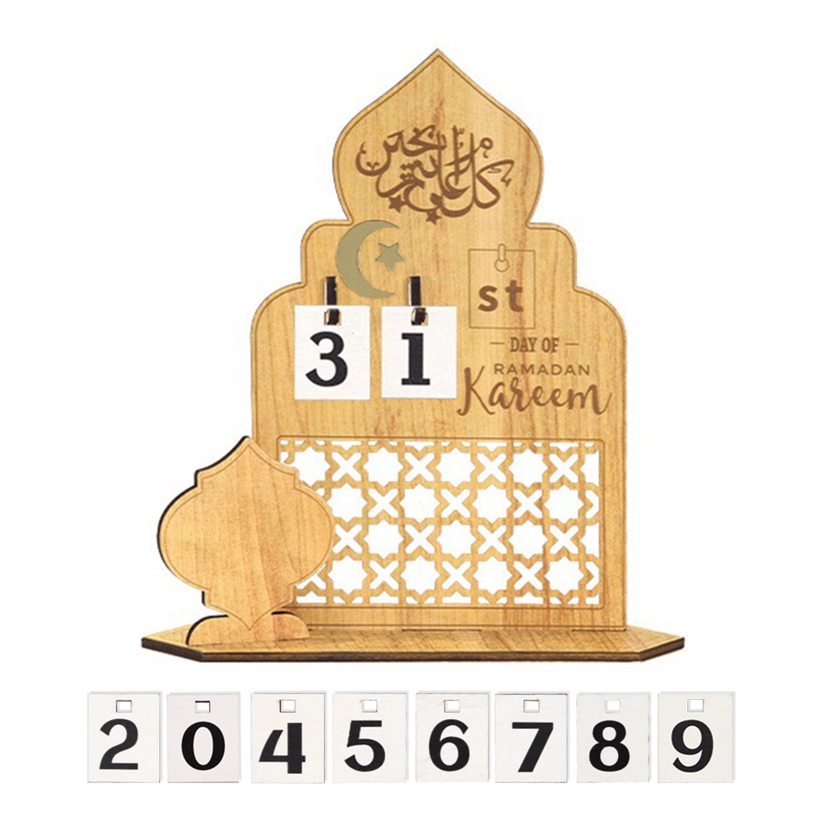 2025 Ramadan Advent Calendar Wooden Eid Mubarak Countdown Calendar ...