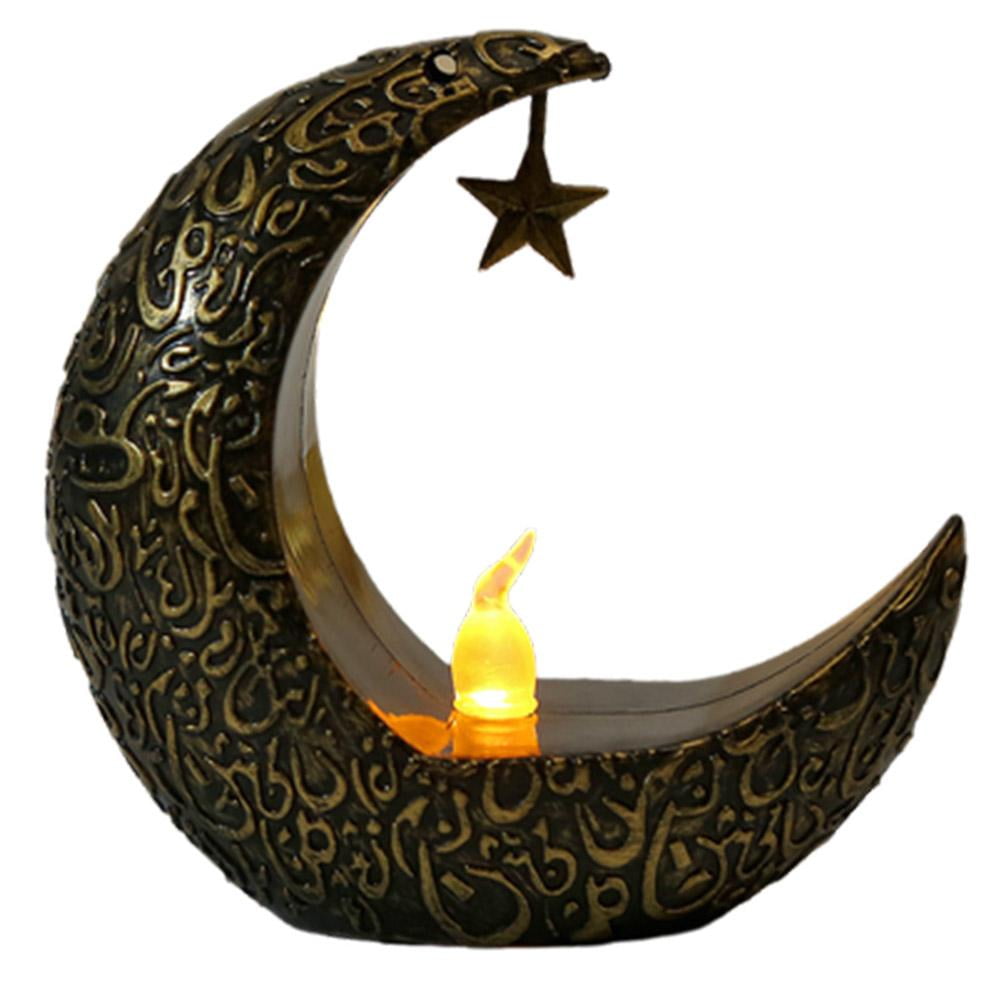 2025 Ramadan Decoration Star Moon LED Candlestick Lamp for Ramadan ...