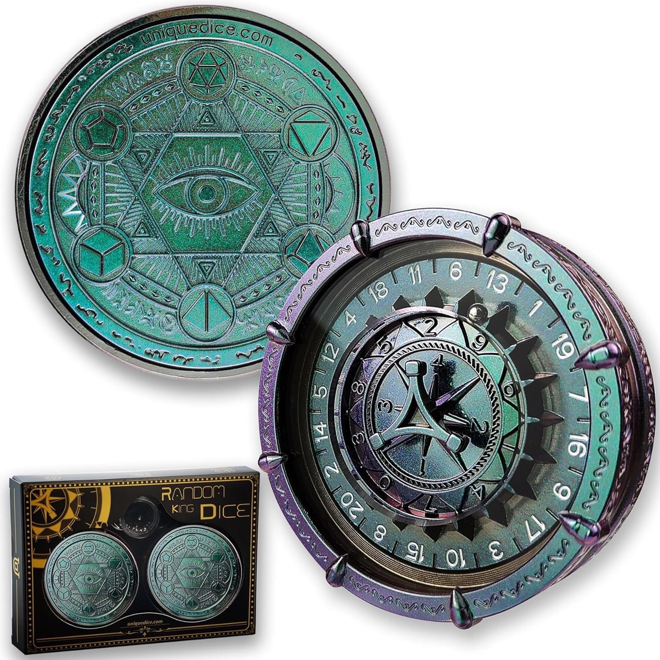 Dice 2025 Random Dice King Set, Mystical Omni Magic Circle, Green and ...