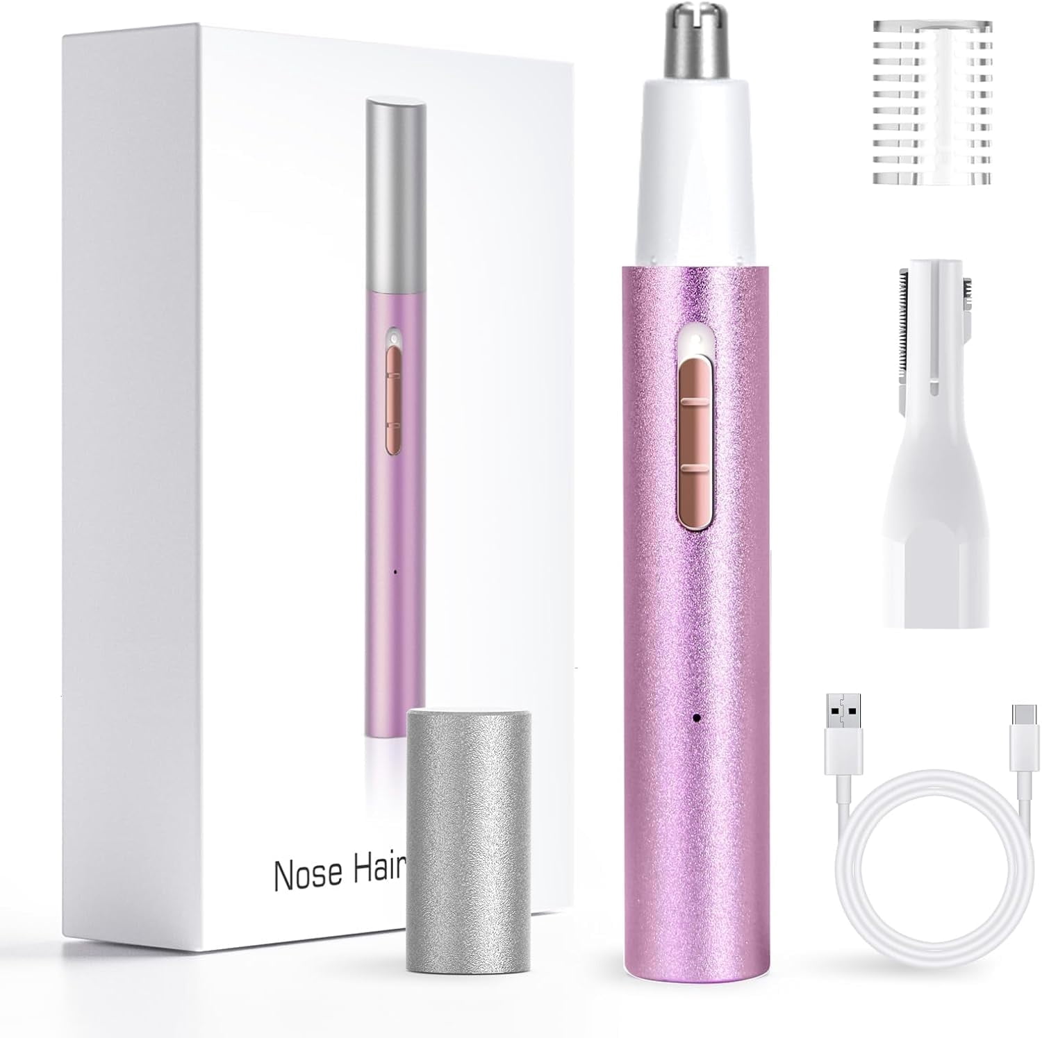 Nose and Ear Hair Trimmer for Women Men, LAVERNER 2026 Rechargeable ...