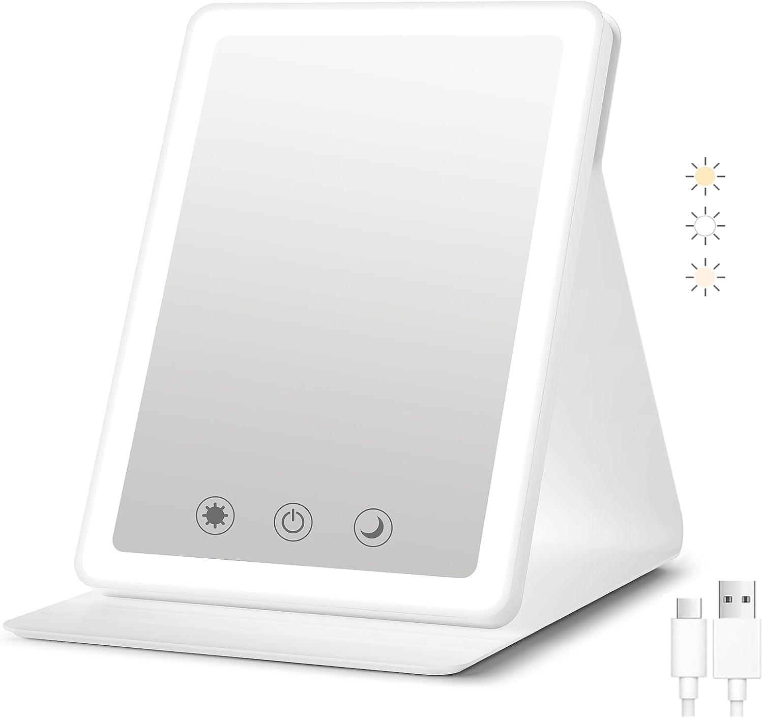 2025 Rechargeable Travel Makeup Vanity Mirror with 72 Led Lights ...