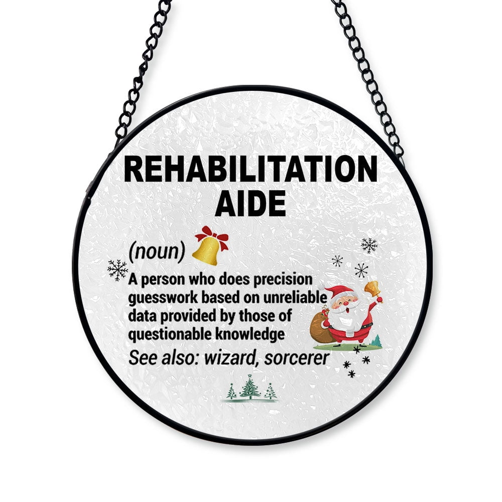 2025 Rehabilitation Aide Stained Glass Window Hanging Christmas 2025, Rehabilitation Aide Sun ...