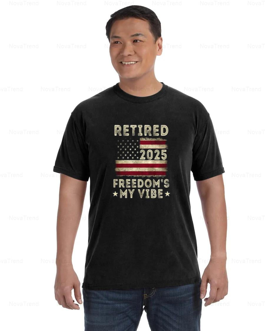 2025 Retired Dad Mom Comfort Color T-Shirt Funny Family Graduation ...