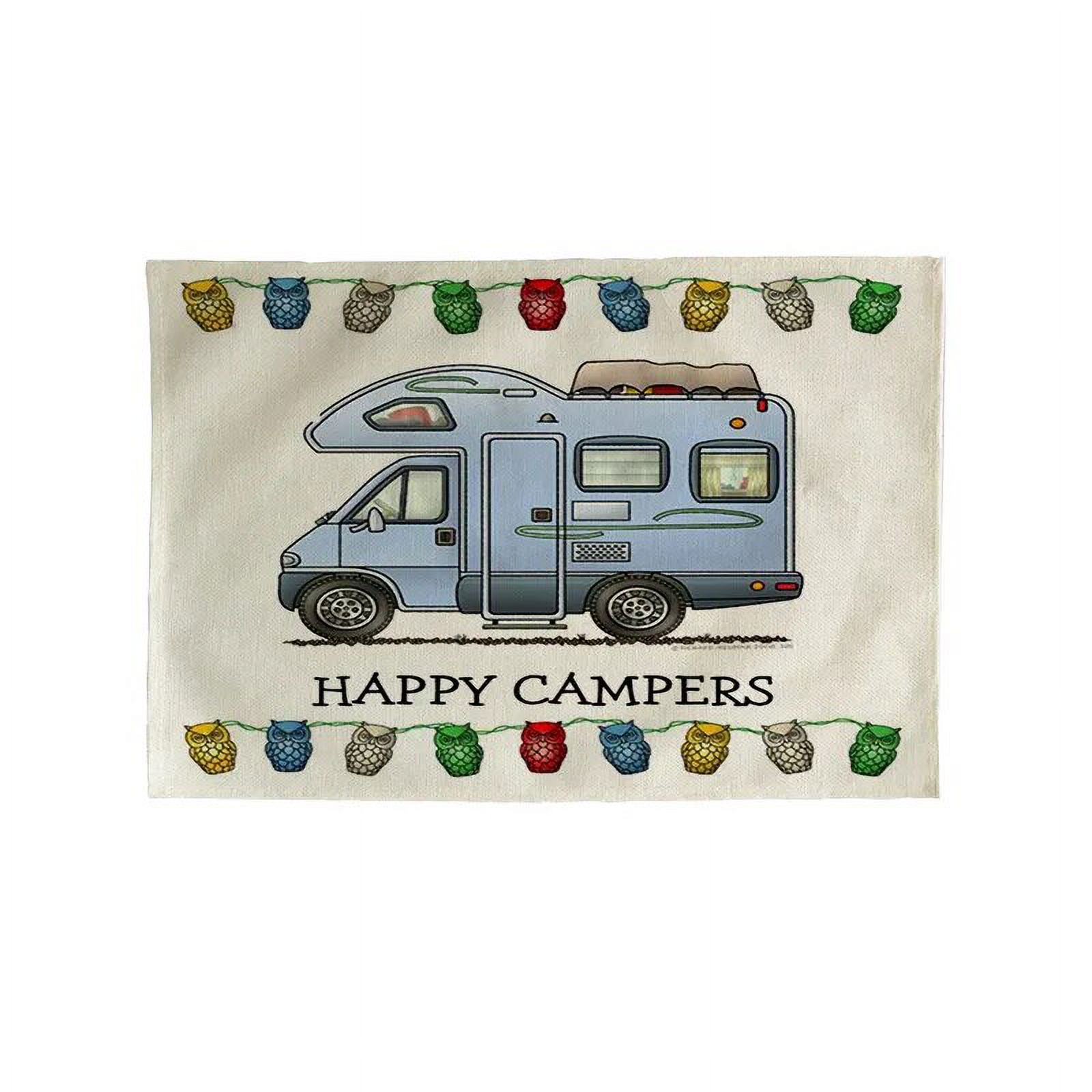 2025 Retro owl Touring car bus Kitchen Placemat Coaster Dining Table ...