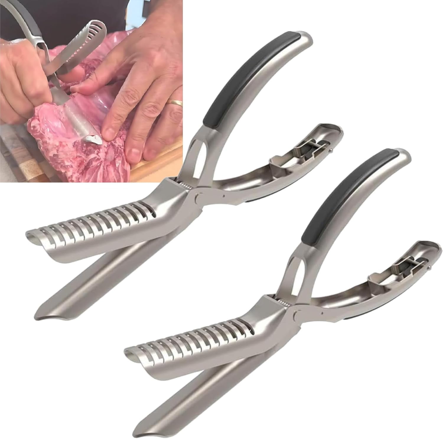 2025 Rib Prep Tool, Rib Membrane Remover Stainless Steel Tool Kit, BBQ ...