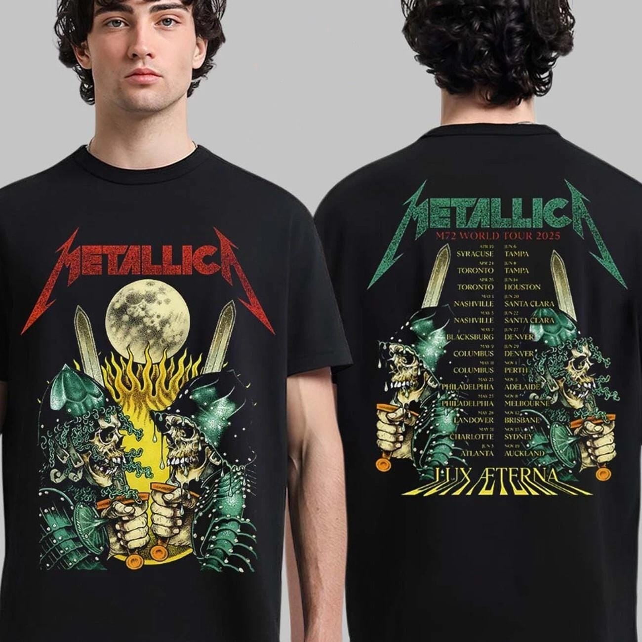 2025 Rock Tour Meta.llica Shirt, M72 Shirt World Tour Shirt, North ...