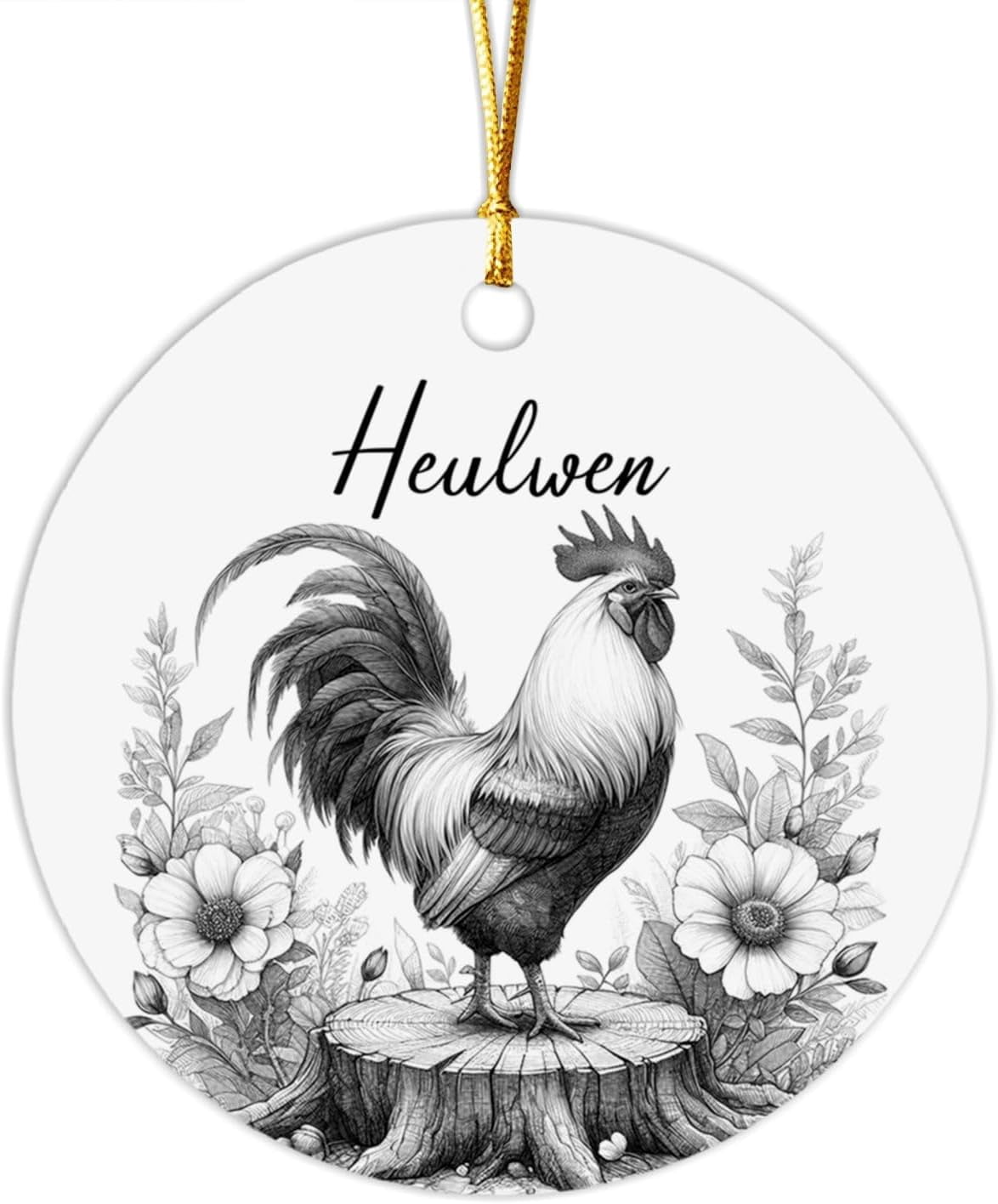 2025 Rooster Ornament On Christmas, Personalized Rooster Christmas ...
