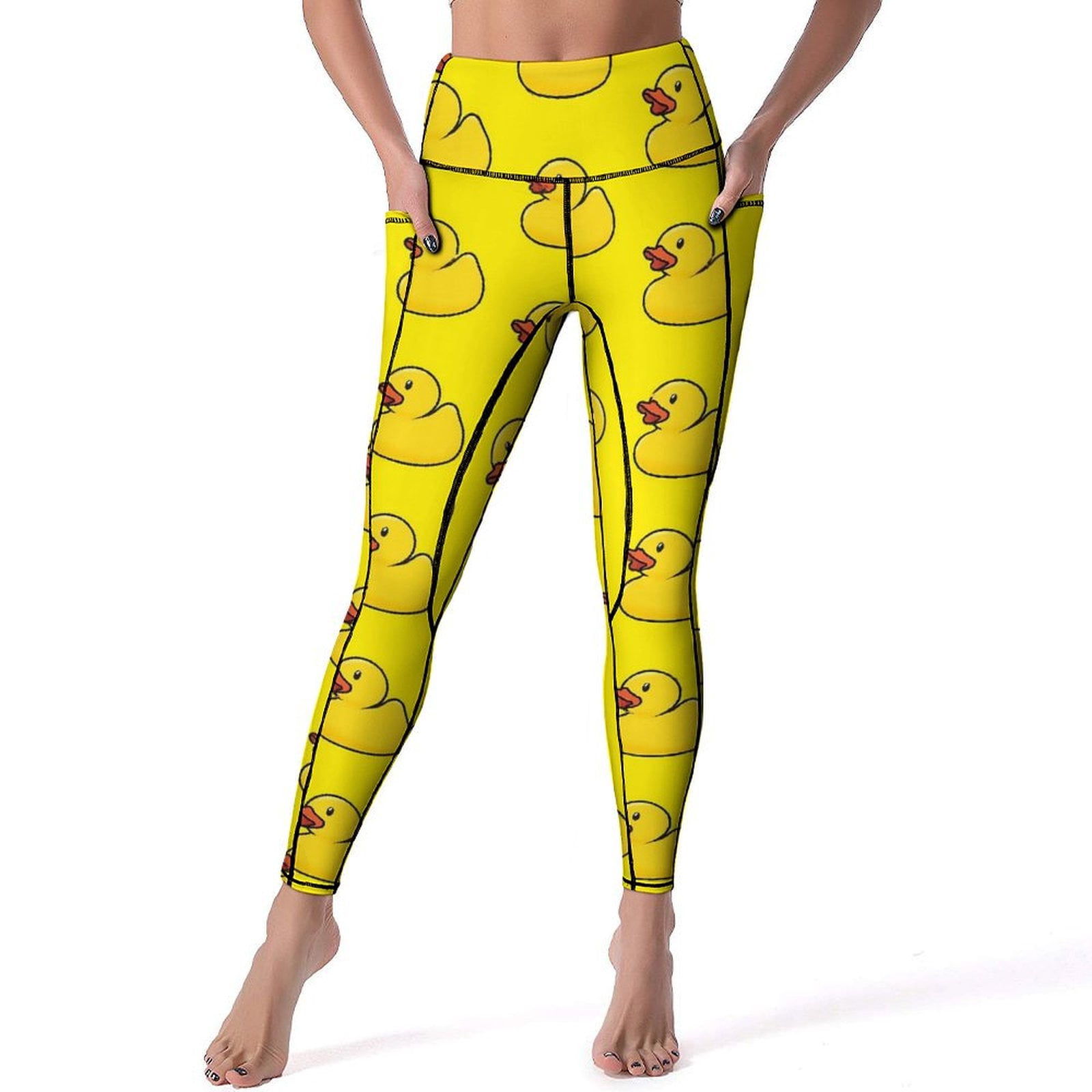 2025 Rubber Ducks Leggings Cute Animal Print High Waist Yoga Pants ...