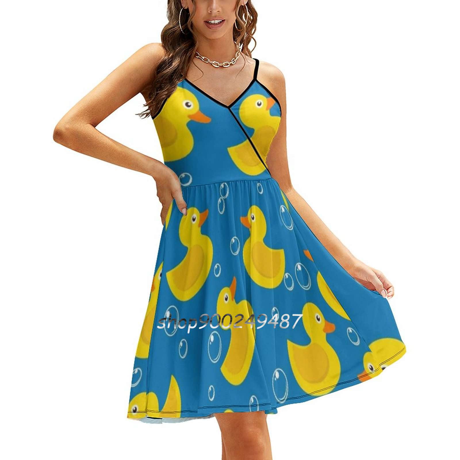 2025 Rubber Ducky Evening Party Dresses Midi Dress Female Sweet One ...