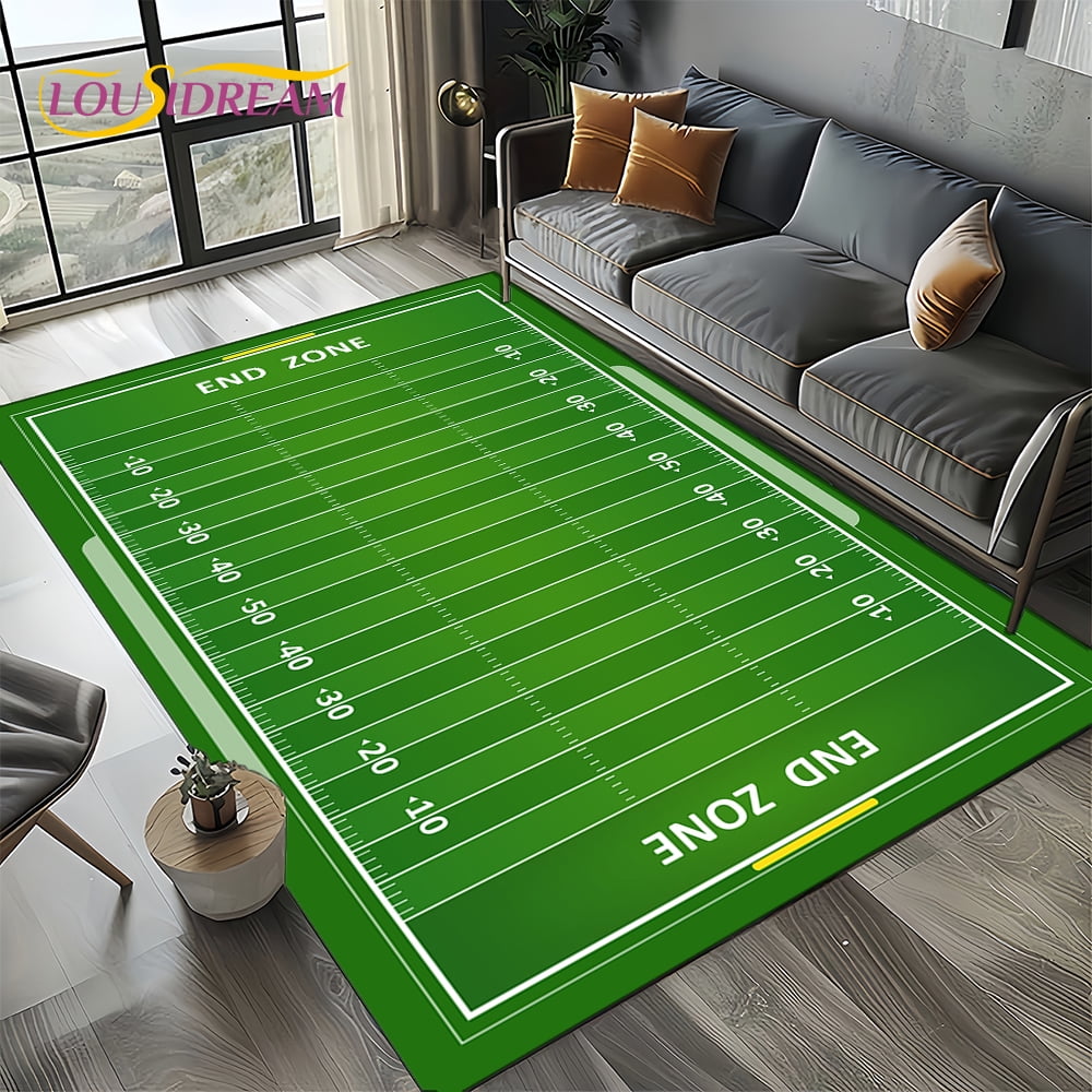 2025 Rugby Field Rugby American Football Cartoon Rug for Living Room ...