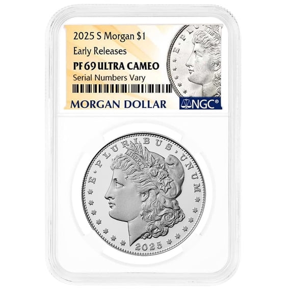 2025-S Morgan Silver Dollar Proof Coin NGC PF 69 ER (Morgan Label ...