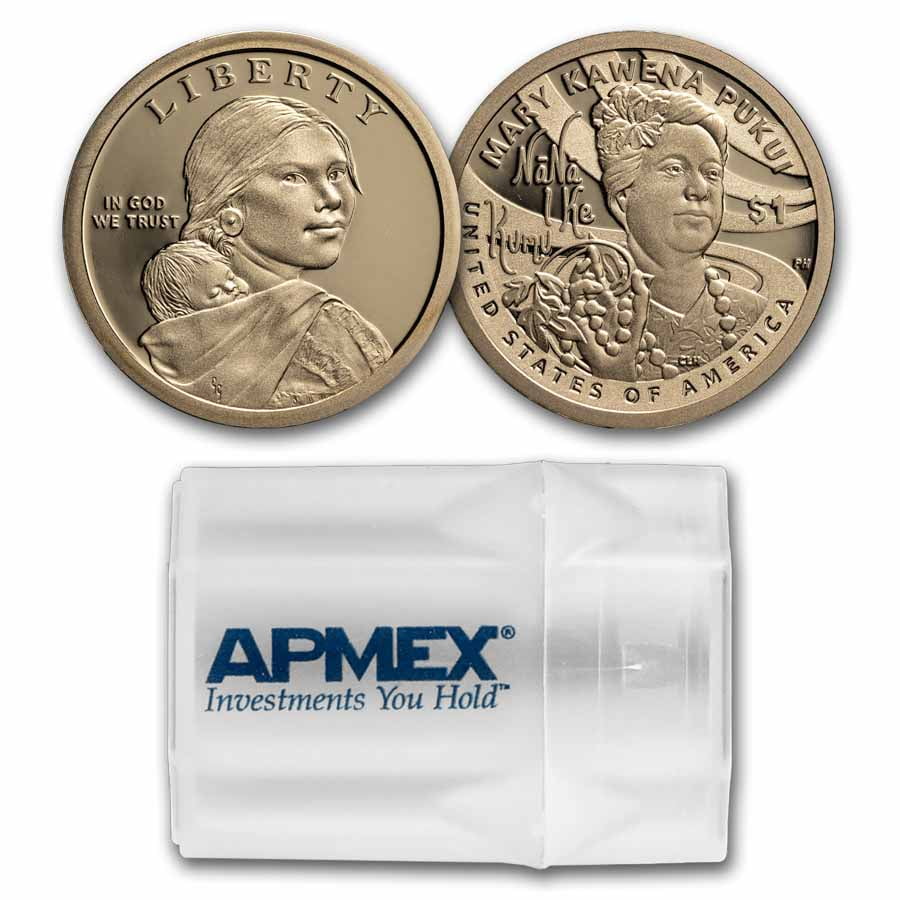 2025-S Native America $1 - Mary Kawena Pukui Proof (25-Coin Roll ...