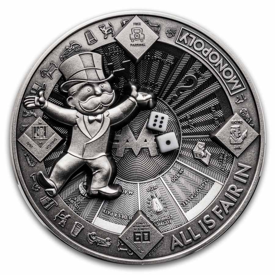 2025 Samoa 10 oz Silver Monopoly Multi Layer Coin (w/ Box & COA ...