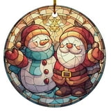 2025 Santa Ornament, Ceramic Christmas Tree Decoration, Unique Dated ...