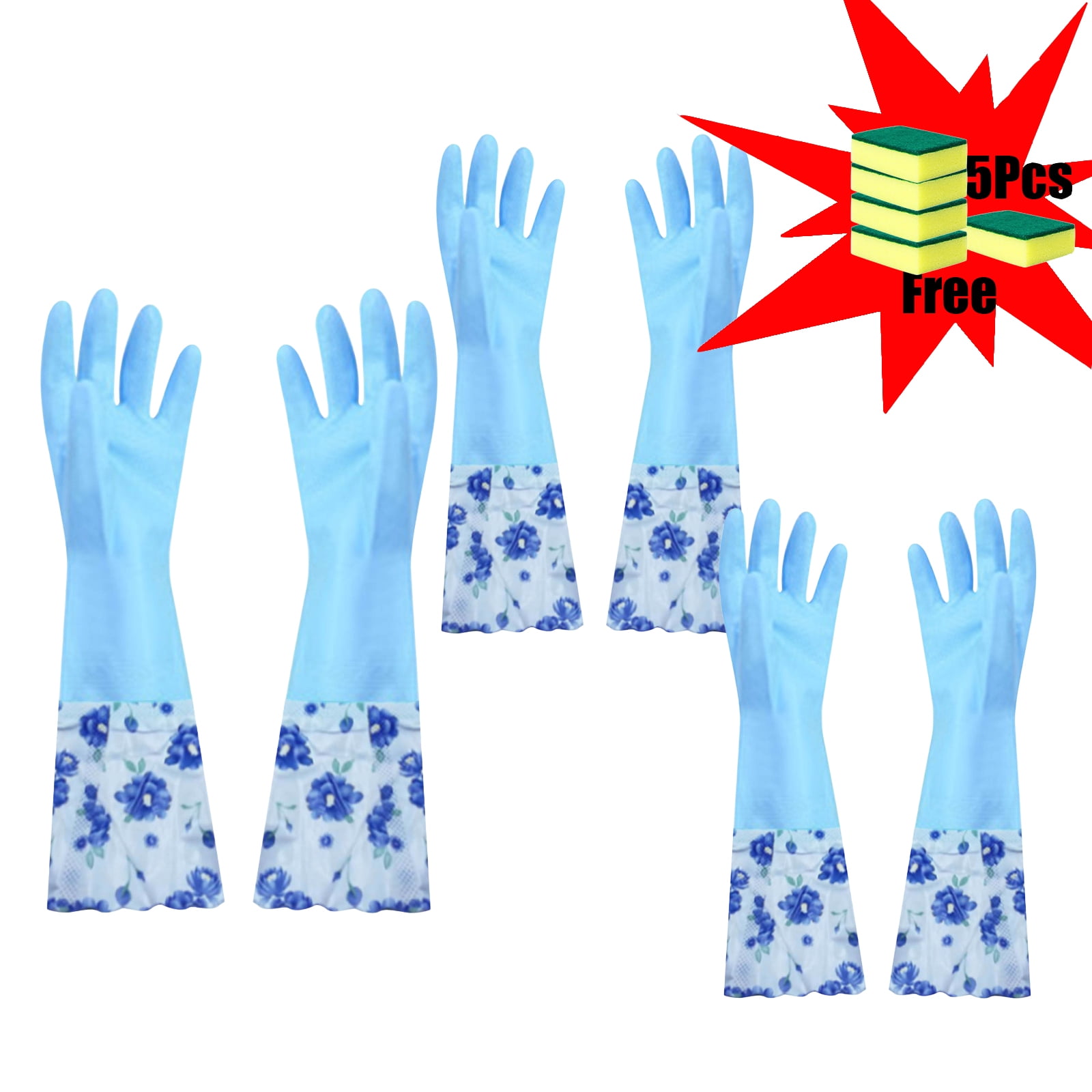 2025 Saving! Fanshiluo 3Pcs Rubber Dishwashing Gloves, Cleaning Dish ...