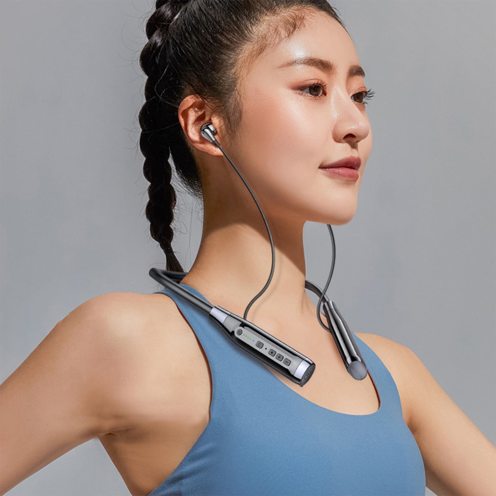 Hanging Neck 5.0 Bluetooth Sports Headphones With Speakers, Three Sound ...