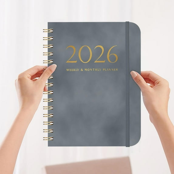 2025 Schedule Book,A5 Coil Plan Book,Leather Strap Notebook,Self ...