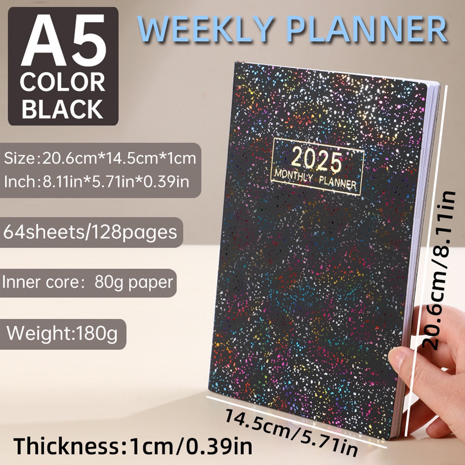 2025 Schedule Notepad Inside Page A5 Efficiency Manual Planning ...