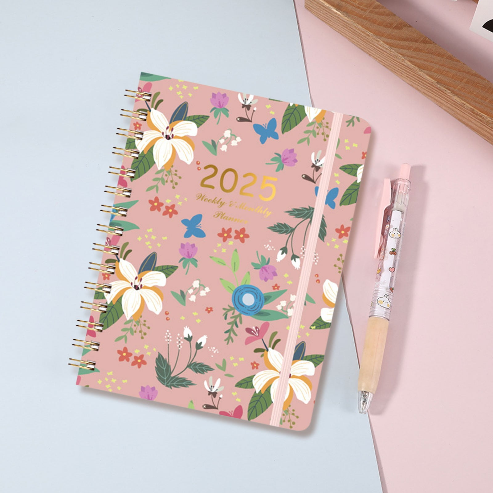 GBAYXJ 2025 Schedule Planner Punch Card Notebook Annual/monthly/weekly ...