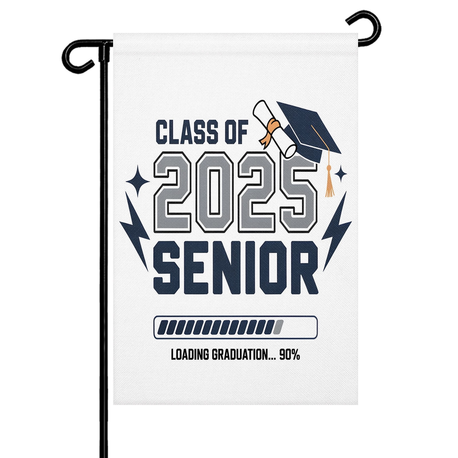 2025 Senior Garden Flag 12x18 Inch Graduation Season Navy Hat ...