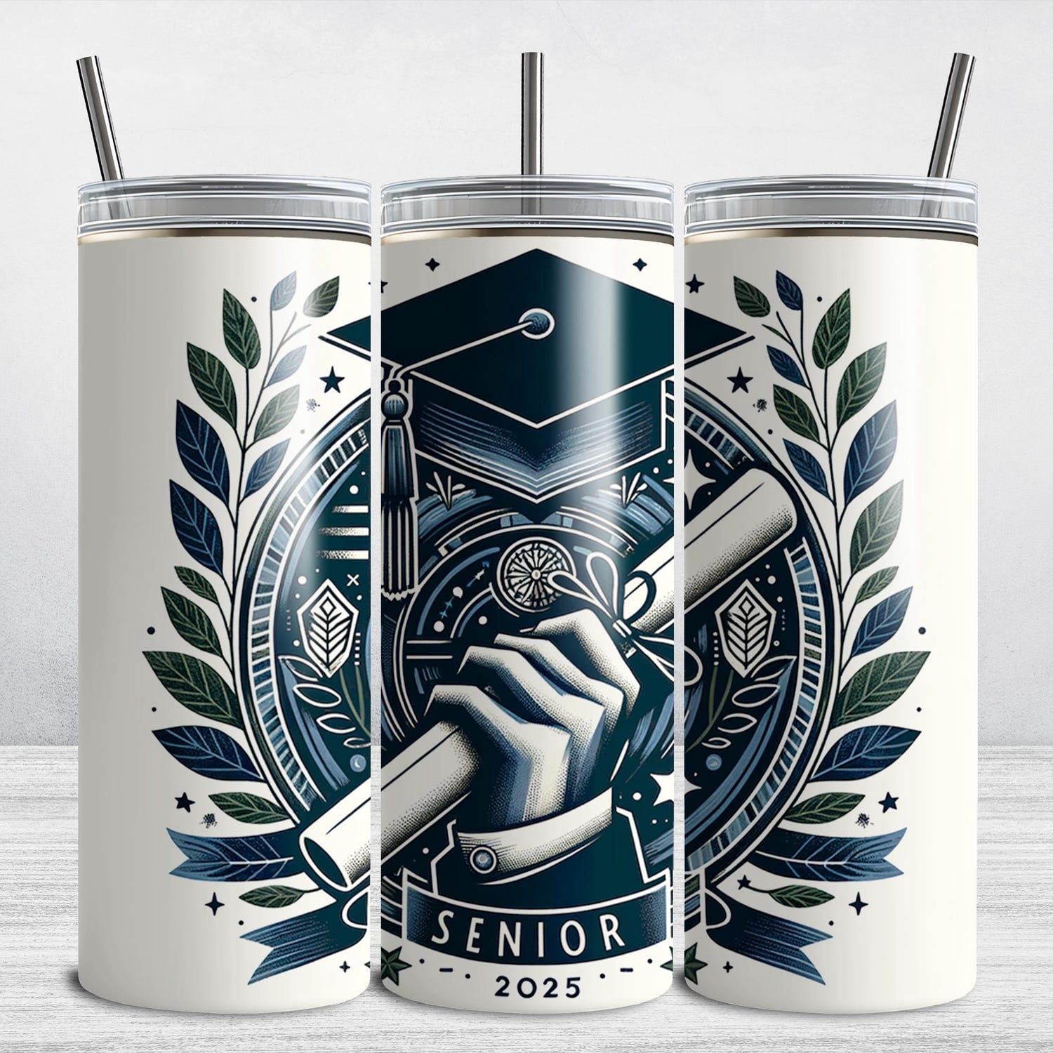 2025 Senior Graduation Tumbler , 20oz Skinny Tumbler , Grad Squad ...