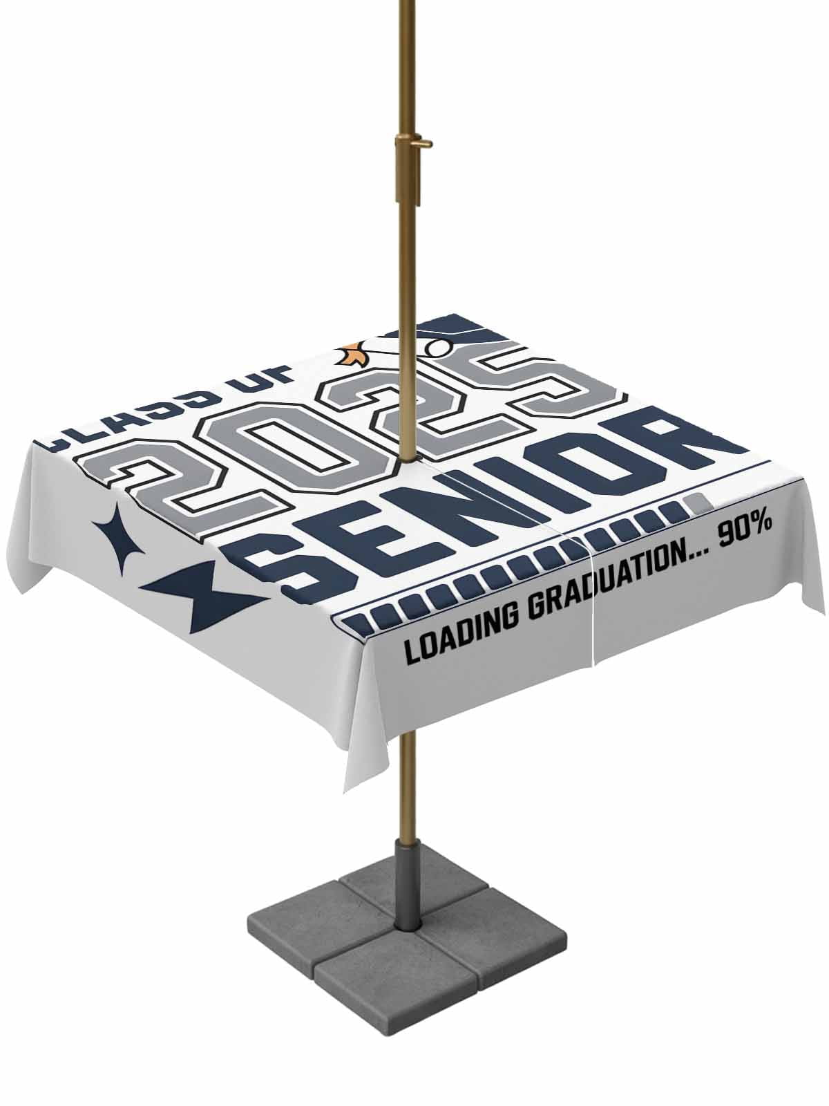 2025 Senior Square Outdoor Tablecloth with Umbrella Hole Graduation ...