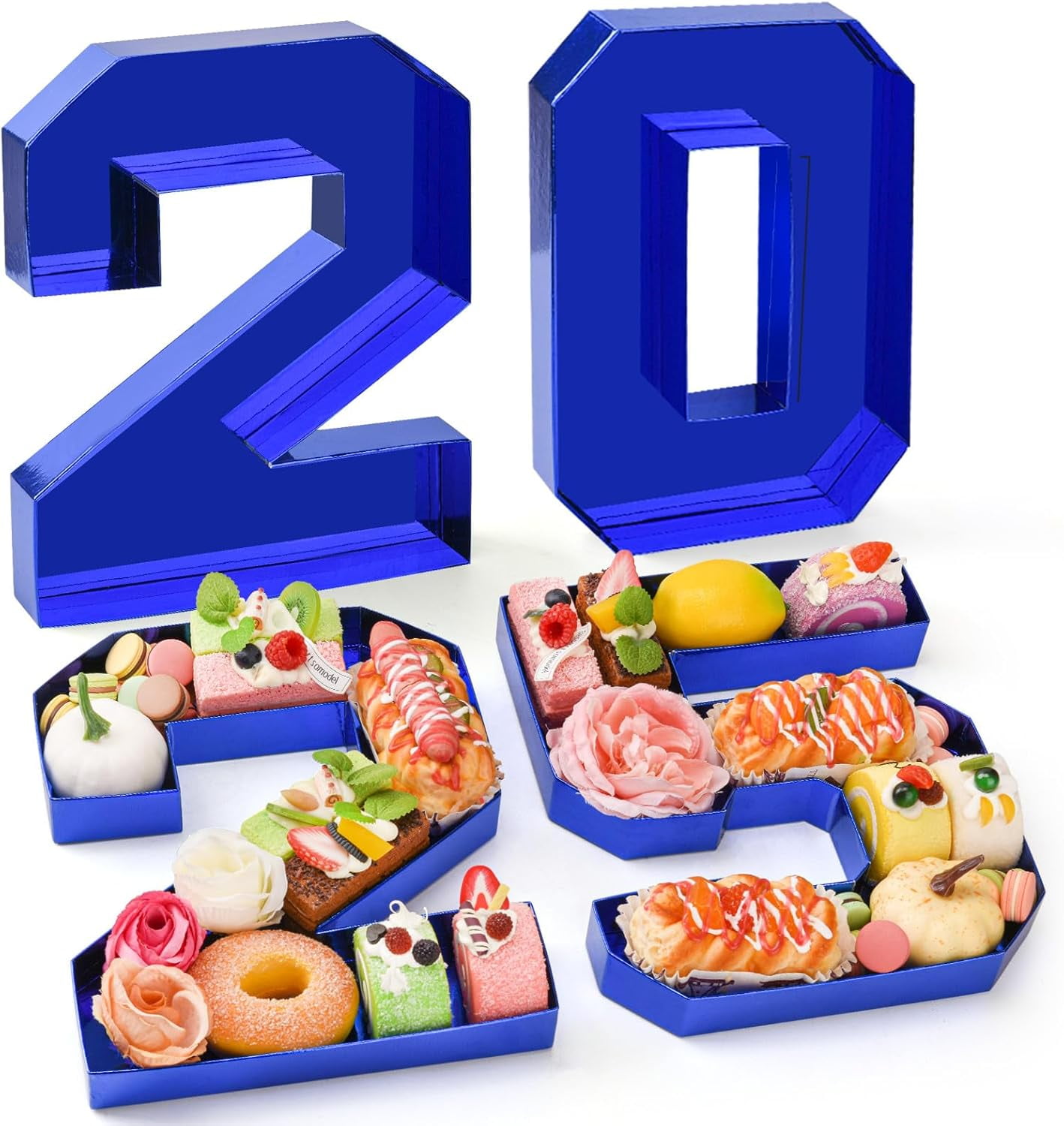 2025 Set Cardboard Number for Charcuterie Blue Fillable Tray ...