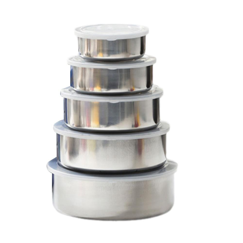 2025-Set of 5 stainless steel food storage containers for fresh food ...