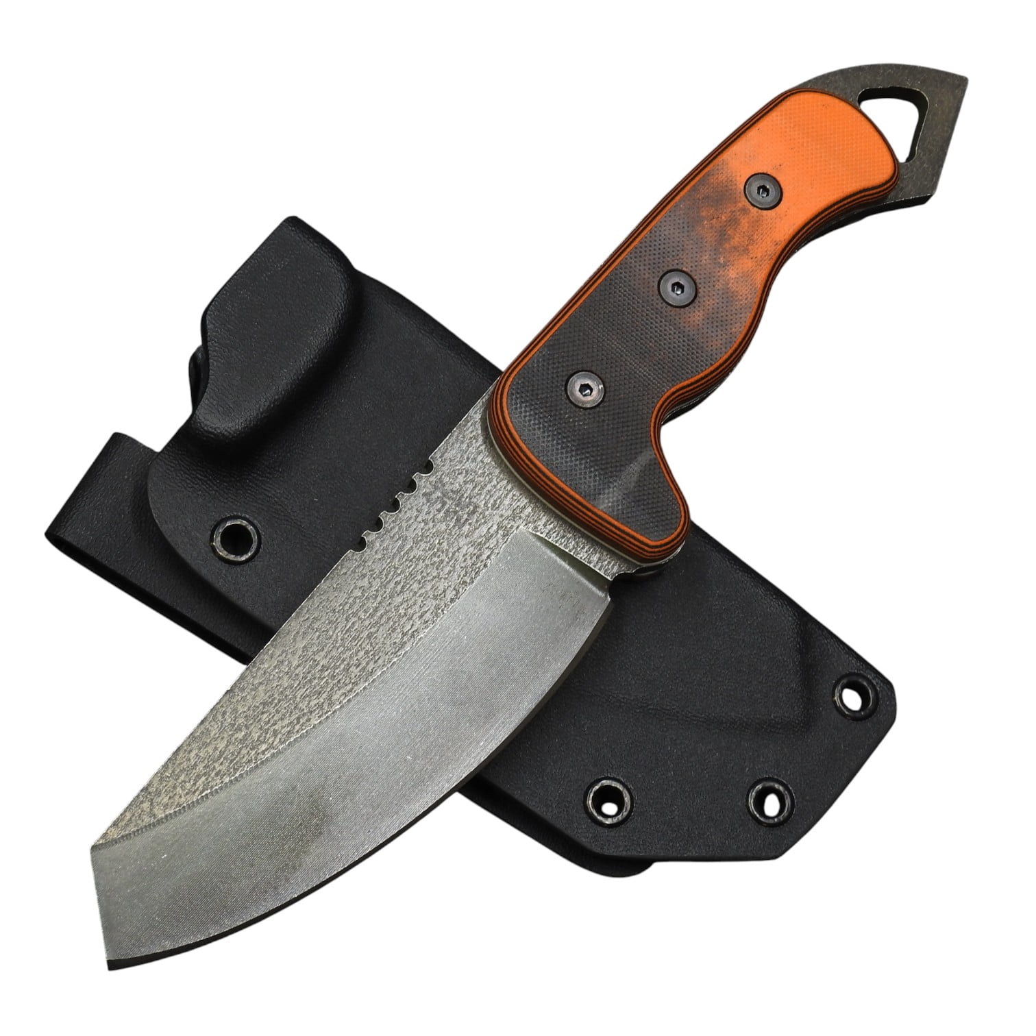 2025 Shed Knives Sheepsfoot SKUR ORANGE G-10 154-CM Steel NEW Fixed Blade Knife USA - Walmart.com