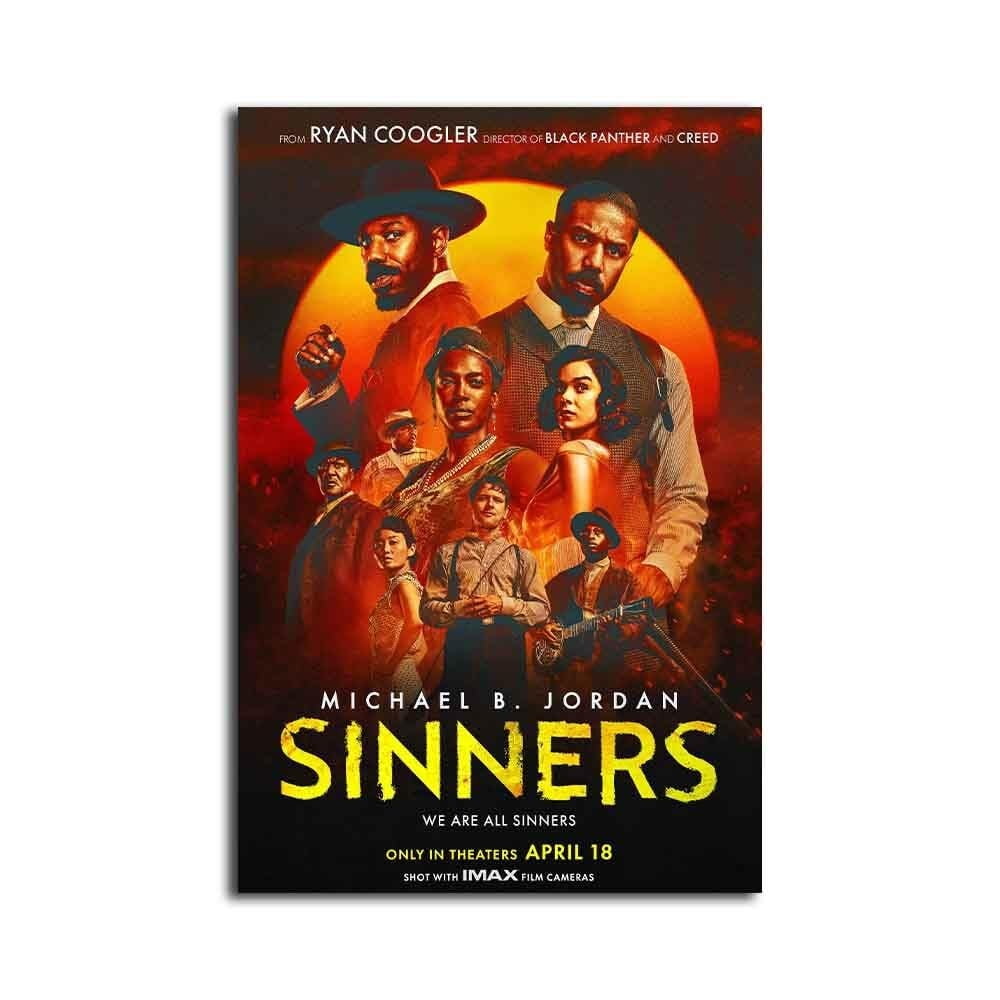 2025 Sinners Movie Poster Canvas Wall Art Mural Gift Modern Home ...