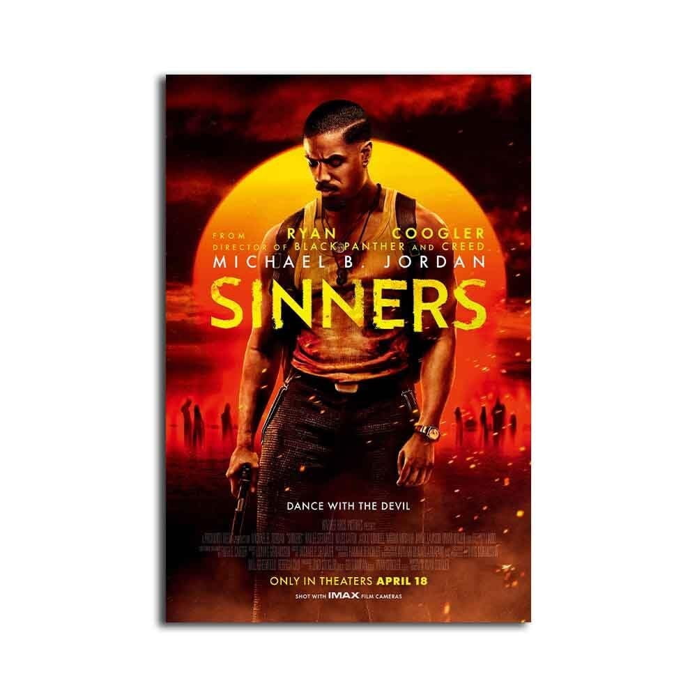 2025 Sinners Movie Poster Canvas Wall Art Mural Gift Modern Home ...
